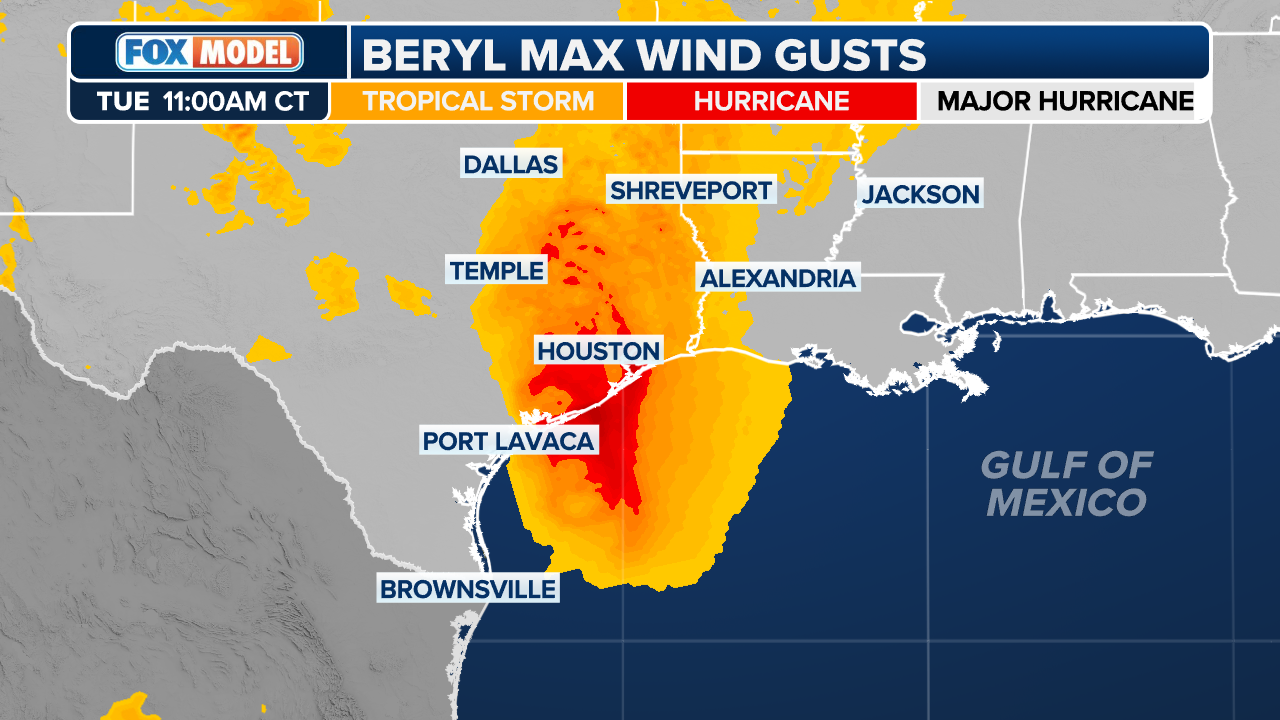 Tropical Storm Warnings, Hurricane Watches issued for Texas ahead of Beryl | Fox Weather